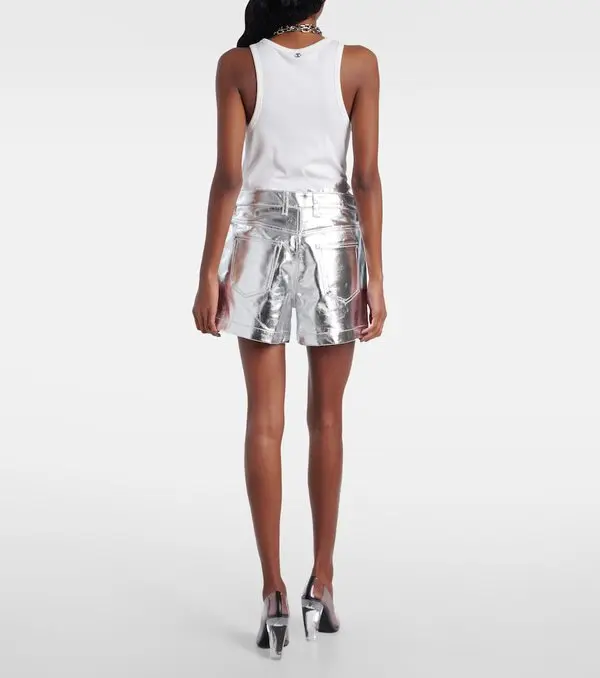 Rabanne Metallic High-rise Shorts