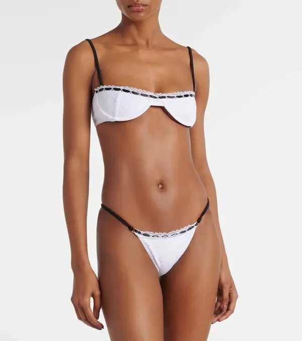 SAME Broderie Anglaise Bikini Top