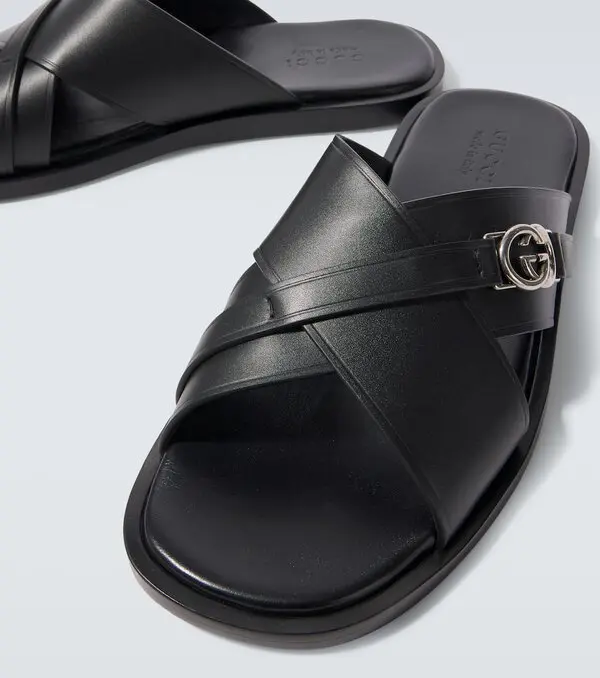 Gucci Leather Slides
