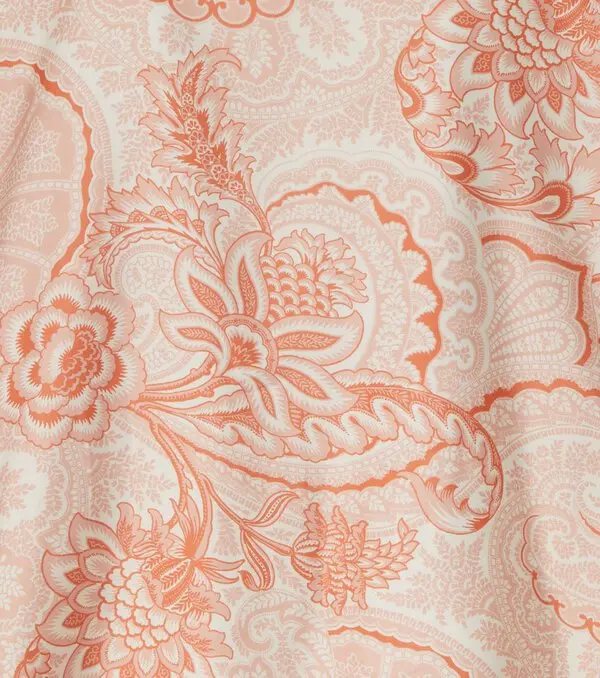 Etro Bloom Paisley Cotton Bathrobe - Orange