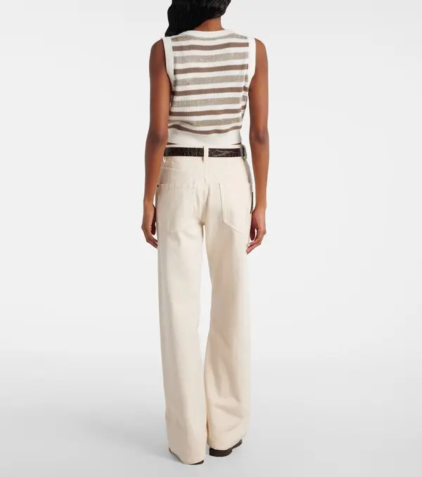 Brunello Cucinelli Striped Cotton Sweater Vest