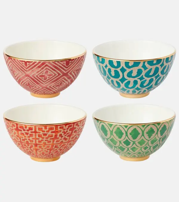 L'Objet X Fortuny Set Of 4 Earthenware Cereal Bowls - Multicoloured