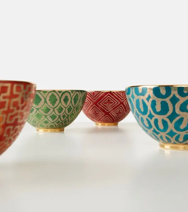L'Objet X Fortuny Set Of 4 Earthenware Cereal Bowls - Multicoloured