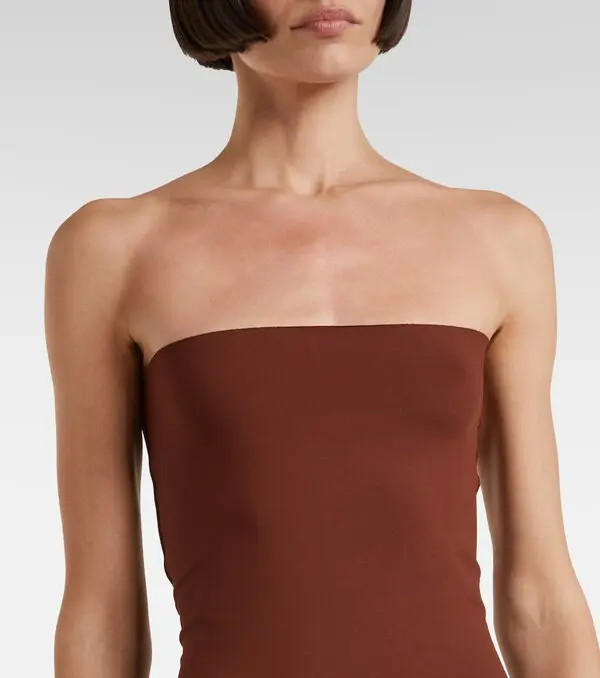 ERES Oda Pleated Maxi Dress - Brown