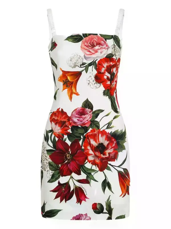 Dolce & Gabbana Silk Mini Dress - White