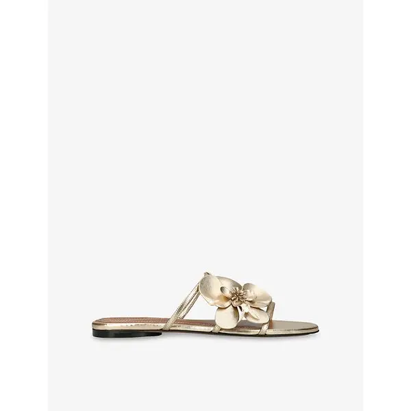 Zimmermann Orchid Leather Sandals - Gold