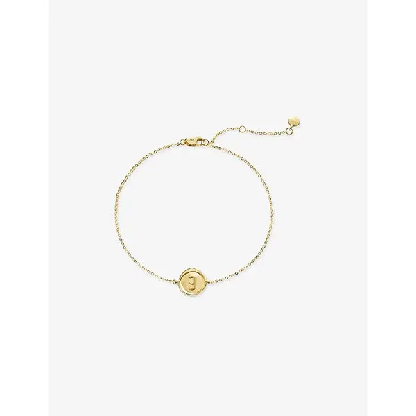 Monica Vinader Mini Initial G Stamp 14ct Yellow- Bracelet - Gold