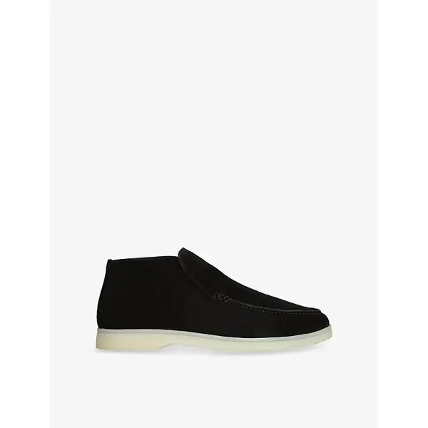 AURELIEN City Suede Loafers - Black