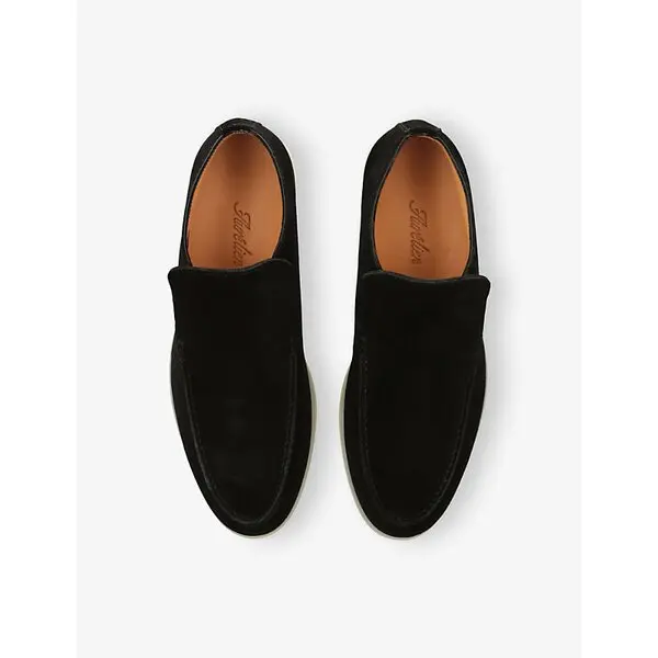 AURELIEN City Suede Loafers - Black