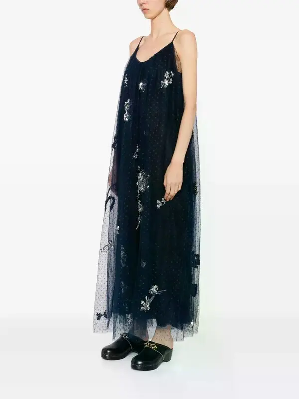 Biyan Tulle Gathered Camisole Dress