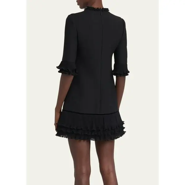 Valentino Garavani Silk Crepe Mini Dress - Hazelnut