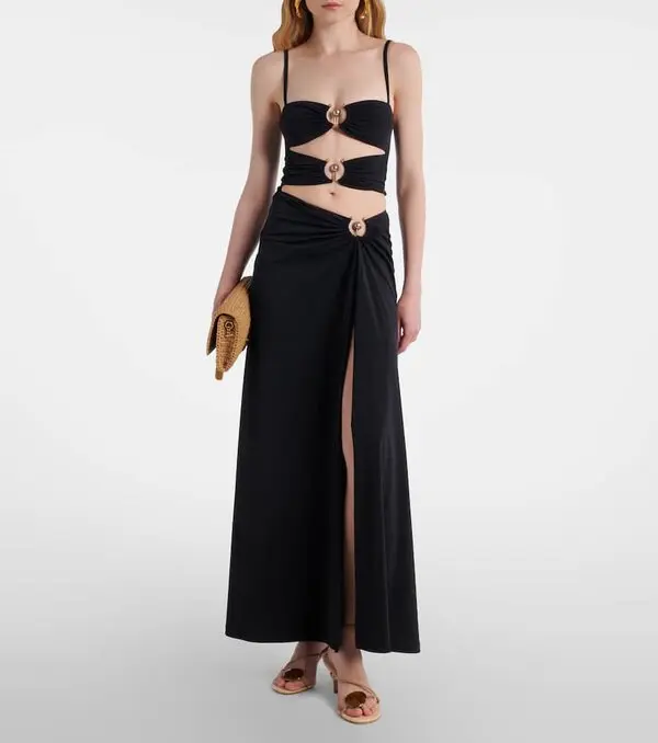 Christopher Esber Orbit Jersey Maxi Dress - Black