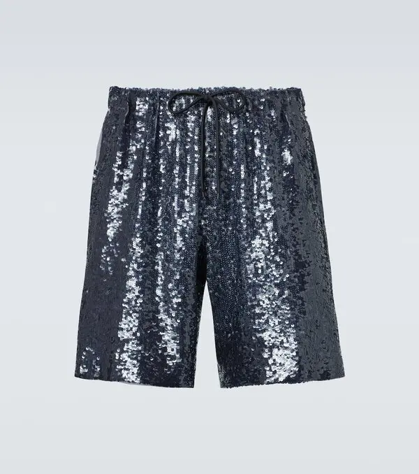Dries Van Noten Sequined Bermuda Shorts
