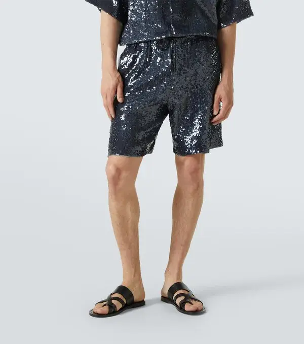 Dries Van Noten Sequined Bermuda Shorts