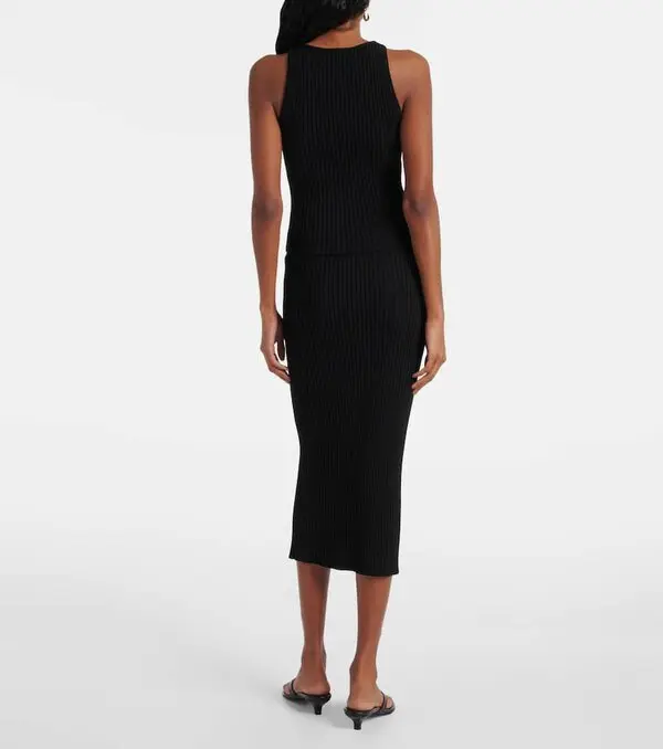 Veronica Beard Nelson Embellished Ribbed-knit Top
