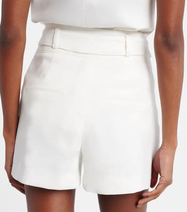 Veronica Beard Runo High-rise Linen-blend Shorts