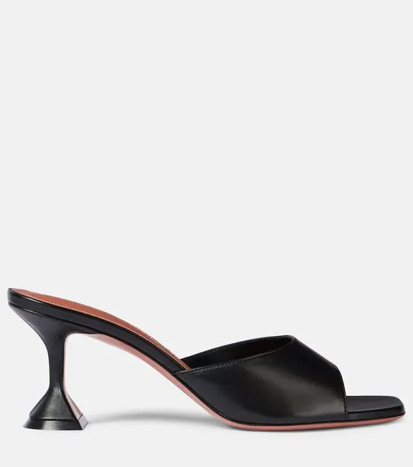 Amina Muaddi Lupita 70 Leather Mules