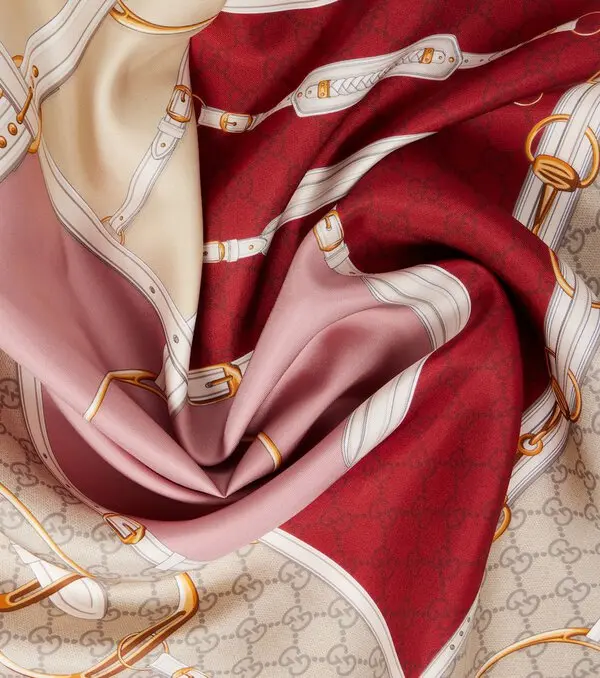 Gucci New Majo Silk Twill Scarf