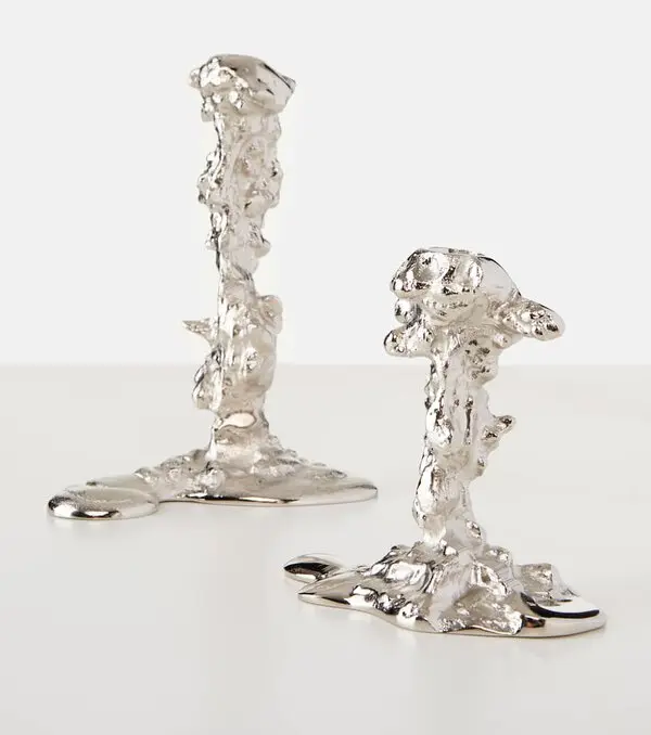 POLSPOTTEN Drip Small Aluminium Candle Holder Pascal Smelik - Metallic