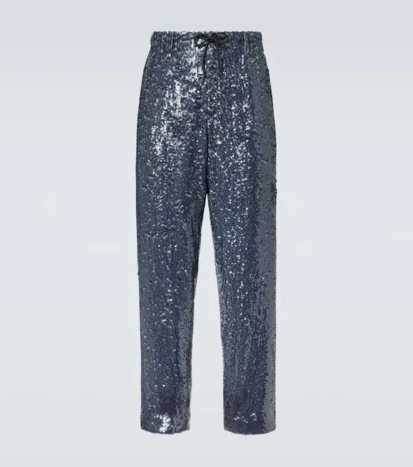 Dries Van Noten Sequined Straight Pants