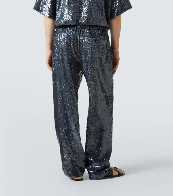 Dries Van Noten Sequined Straight Pants