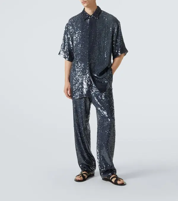 Dries Van Noten Sequined Straight Pants
