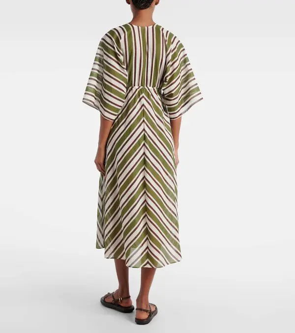 ERES Summer Striped Cotton Voile Kaftan