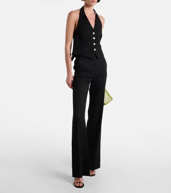Veronica Beard Arabella Linen-blend Vest - Black