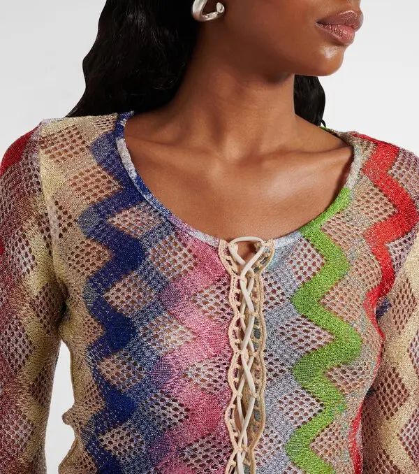Missoni Zigzag Crochet Crop Top