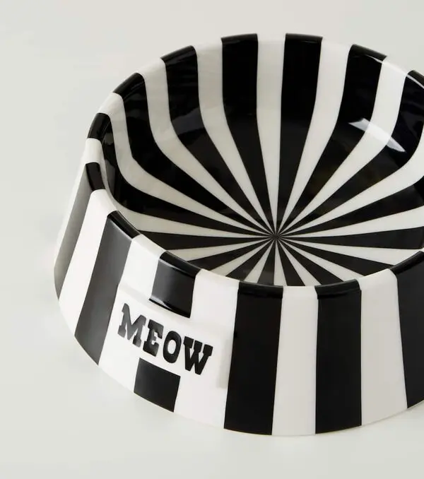 Jonathan Adler Vice Meow Striped Cat Bowl