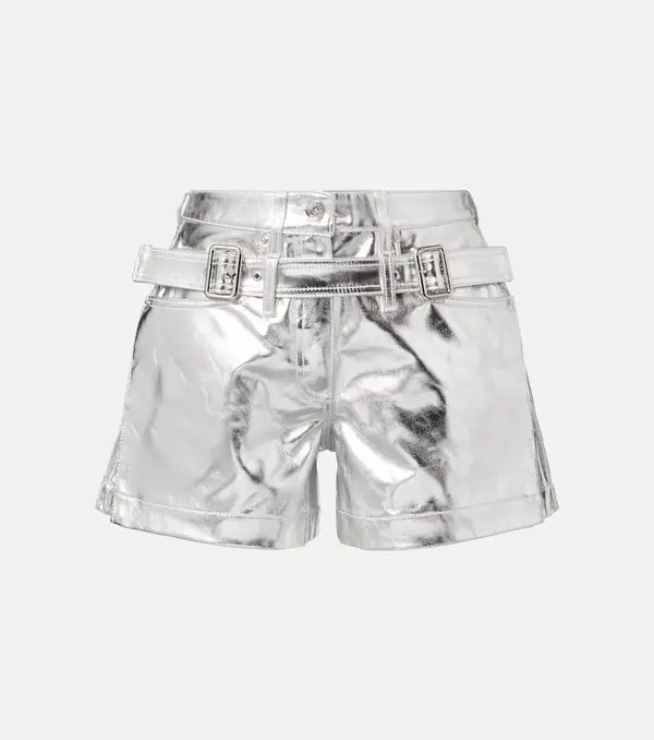 Rabanne Metallic High-rise Shorts
