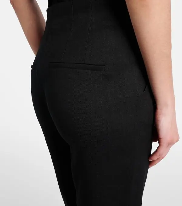 Veronica Beard Komi High-rise Linen-blend Flared Pants