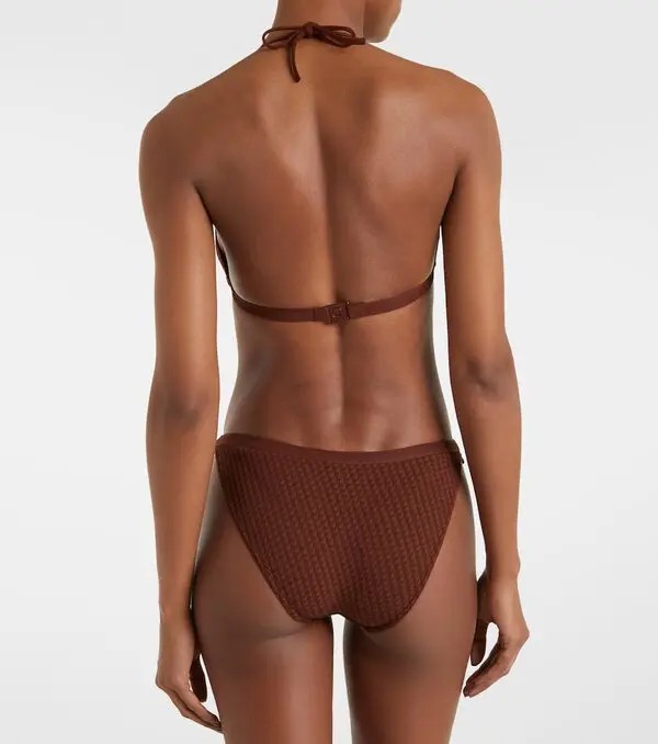 ERES Extra Jacquard Bikini Top - Brown