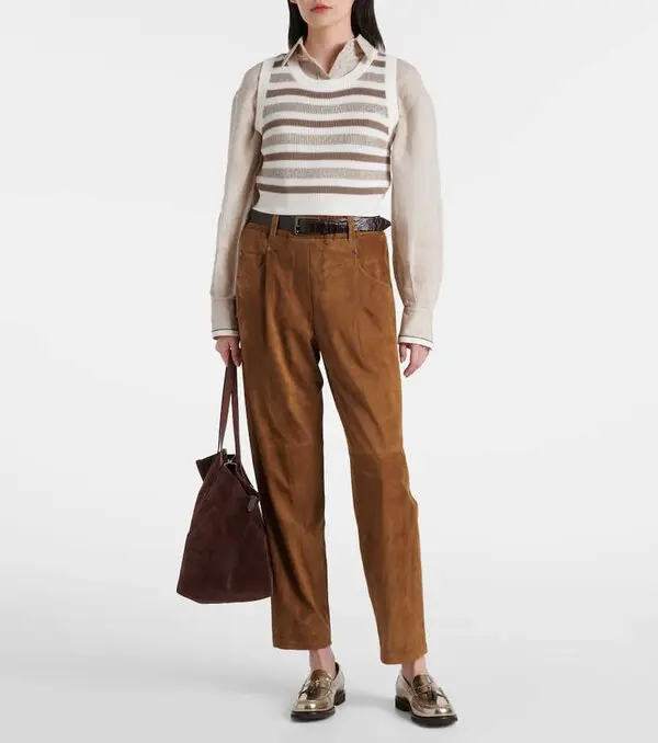 Brunello Cucinelli Striped Cotton Sweater Vest