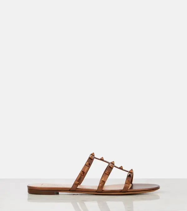 Valentino Garavani Rockstud Metallic Leather Sandals