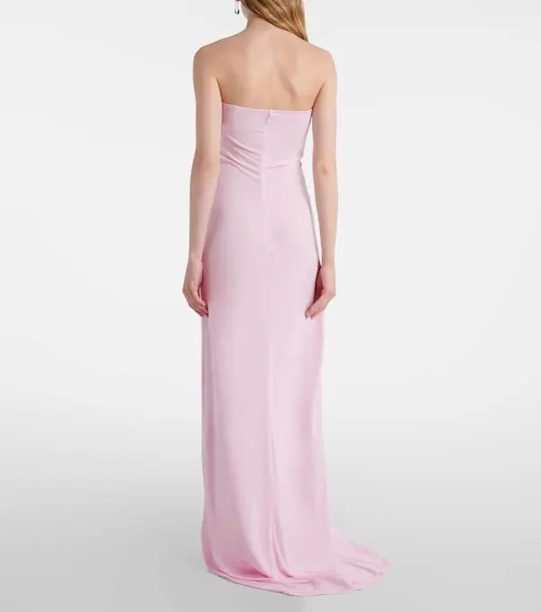 Christopher Esber Arced Palm Gathered Maxi Dress - Pink