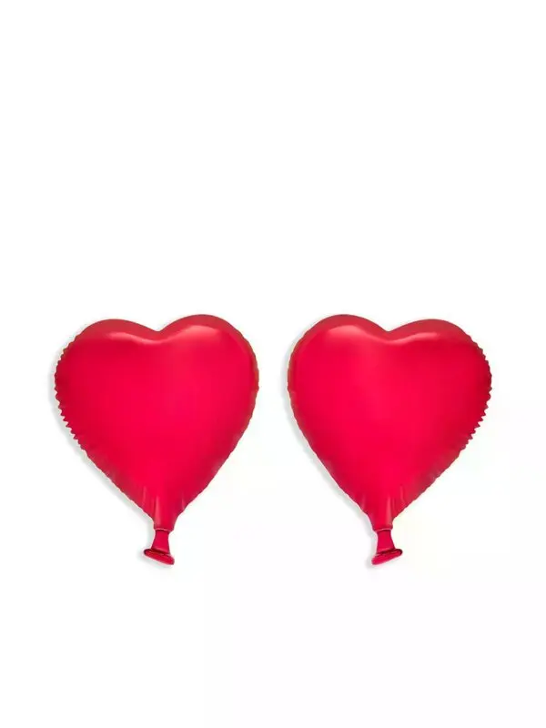 Oscar De La Renta Heart Balloon Clip-on Earrings - Red