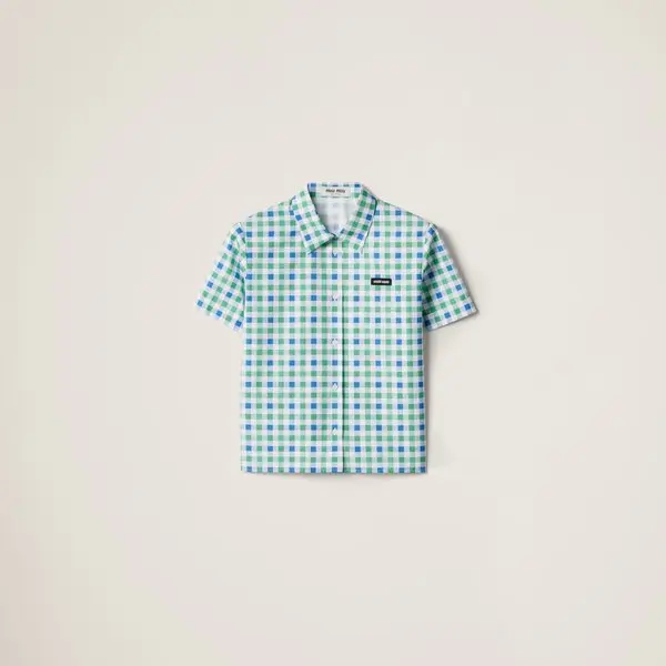 Miu Miu Gingham Poplin Shirt