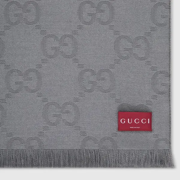 Gucci Gg Wool Silk Jacquard Blanket