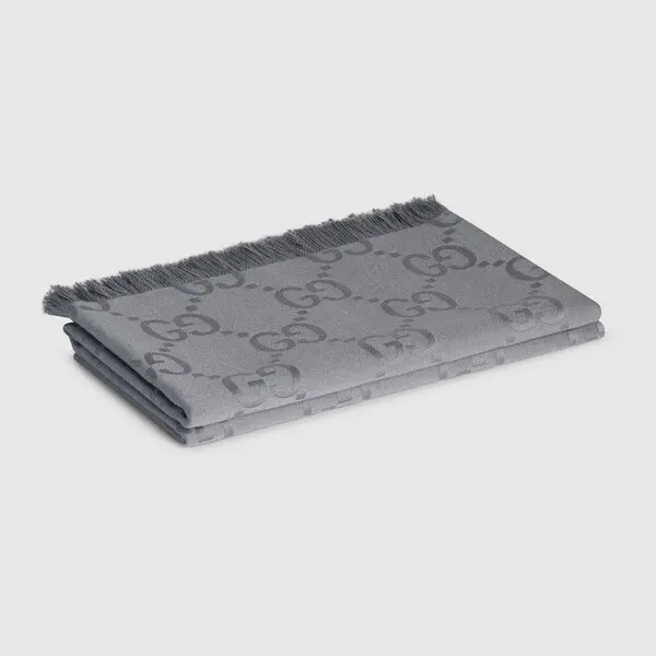 Gucci Gg Wool Silk Jacquard Blanket