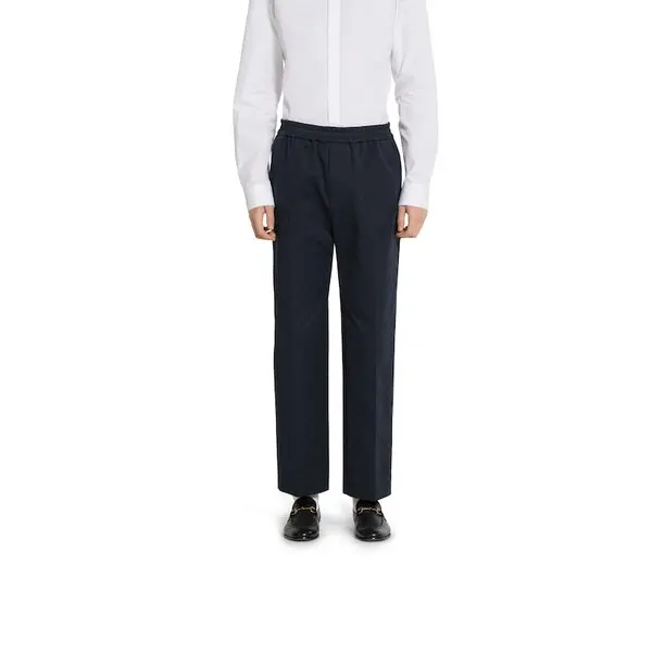 Gucci Gg Cotton Gabardine Straight Leg Pant