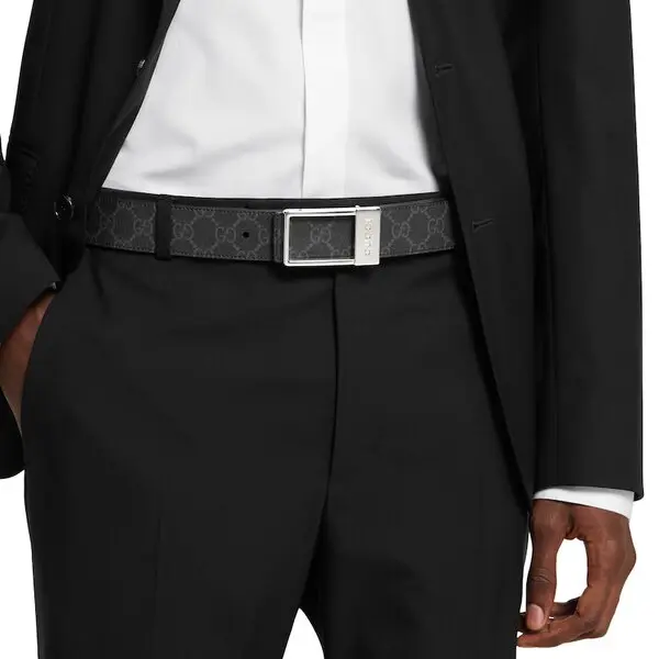 Gucci Reversible Belt With Rectangular Buckle