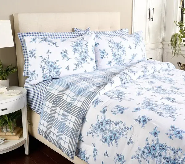 MARTHA STEWART Morning Glory Comforter Set King - One-color