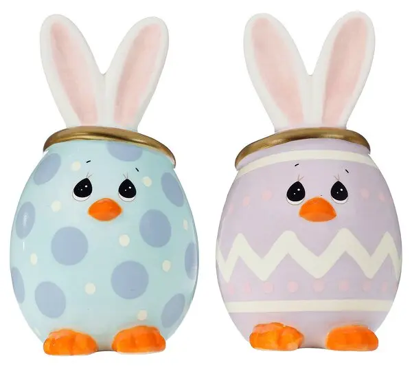 PRECIOUS MOMENTS Easter Bunny Salt And Pepper S Akers - One-color