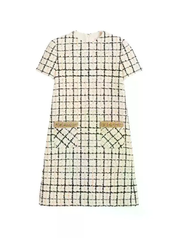 Valentino Garavani Tweed Mini Dress - Neutrals