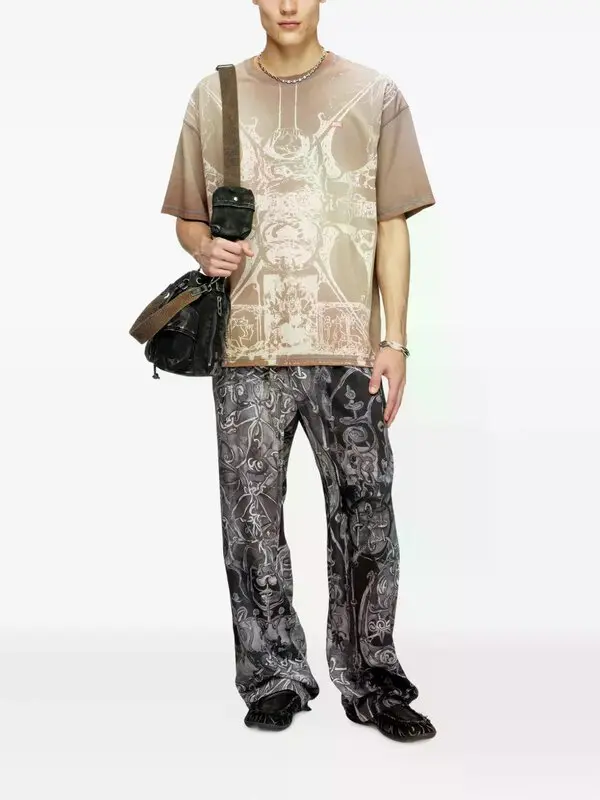 DIESEL® T-boxt-t13 Graphic-print T-shirt - Neutrals