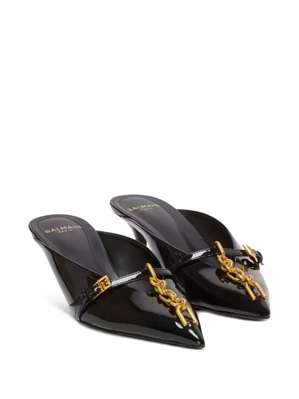 Balmain Sync Mules - Black