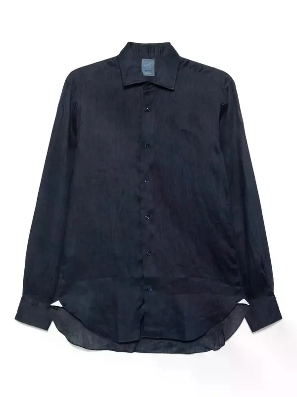 BARBA NAPOLI Linen Shirt - Blue