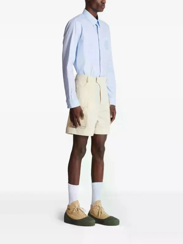 Balmain Cotton Cargo Shorts - Neutrals
