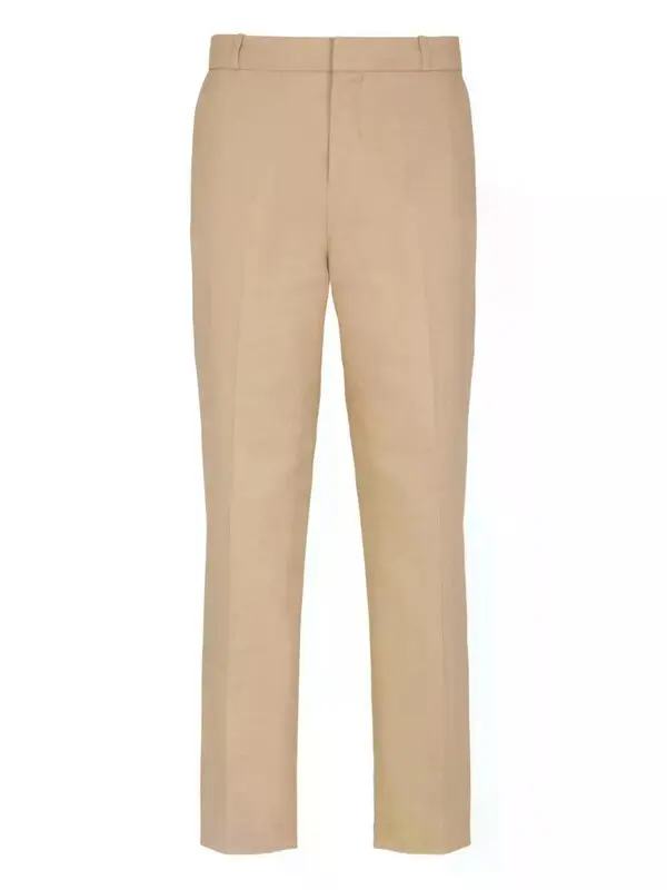 Balmain Pressed-crease Trousers - Neutrals